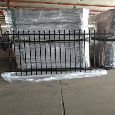 China Garden Black Metal Anti Rust Galvanized Steel Fence 6ftx8ft for sale