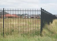 China Low Maintenance Pool Steel Wrought Iron Fence With Flattened Spear for sale