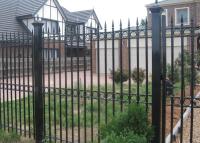 China Beautifully 5′ X 8′ Ornamental Wrought Iron Fencing Q235 Low Carbon Steel for sale