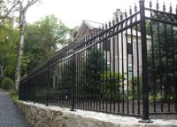 China Beautifully 5′ X 8′ Ornamental Wrought Iron Fencing Q235 Low Carbon Steel for sale