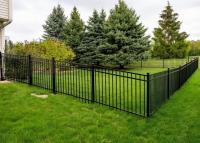 China Security Decorative Architecture Wrought Iron Steel Fence For Garden for sale