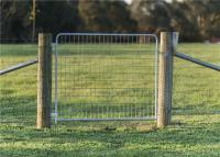 China Fully Welding 16 Foot Livestock Metal Gate With Lock 42Inch 70.5inch Height for sale