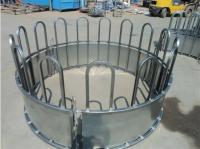 China Galvanized Steel 1.8m 1.9m Round Cattle Hay Feeders Metal Horse Feeder antirust for sale