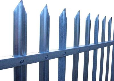 China Hot Dipped Galvanized Steel Palisade Security Fencing 2.4m High for sale