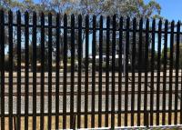 China Black Powder Coating Steel Metal Palisade Fence Hot Dip Galvanized for sale