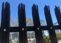 China Black Powder Coating Steel Metal Palisade Fence Hot Dip Galvanized for sale