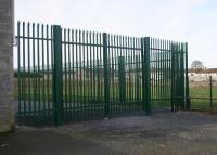 China D And W Pale Green Powder Coating Steel Palisade Fence Panel 1.8m for sale