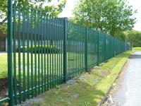 China Anti-intruder rust proof durable iron w pale perimeter fence garden building metal fencing euro palisade fence panel for sale