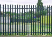 China Euro Style Decorative Metal W D Pale Steel Palisade Fencing Green Color for sale