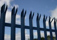 China D Pale Or W Pale Green Powder Coating Steel Palisade Fencing 1.8m High for sale