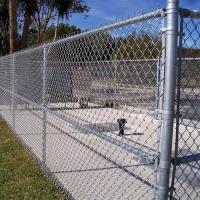 China 3mm Wire 50X50mm Diamond Mesh Galvanized Steel Temporary Chain Link Fence/Cyclone Fence for sale