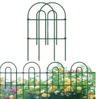 China Decorative Garden Iron Fence Rustproof Green Iron Landscape Wire Folding Fencing for sale