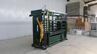 China Livestock Equipment Cattle Squeeze Chute Premium Automatic Vet Crush With Chin Support for sale