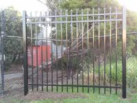 China 6ft x 8ft Wrought Iron Garden Fence Ornamental  Iron Fence Steel Fence for sale