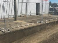 China 10ga Wire 6x12ft Temporary Security Fencing With Chain Link for sale