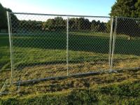China 10ga Wire 6x12ft Temporary Security Fencing With Chain Link for sale