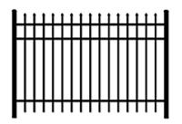 China Waterproof 1.8m Height Wrought Iron Fence For Garden for sale