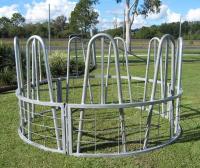 China 1.8m Diameter Cattle Hay Feeder , Loop Top Cattle Handling Systems for sale