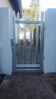 China White 2.4m Height Metal Security Side Gates With EN ISO 1461 Standard for sale