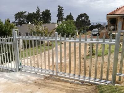 China White 2.4m Height Metal Security Side Gates With EN ISO 1461 Standard for sale