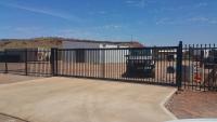 China Black Rustproof Tubular Fence Panels , 2.1m High Tubular Security Fencing for sale