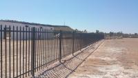 China Black Rustproof Tubular Fence Panels , 2.1m High Tubular Security Fencing for sale