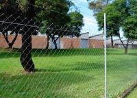 China Diamond Wire Mesh 1.8m Steel Chain Link Fencing With Galvanized for sale