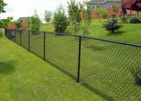 China Black 2 Meters Height Steel Chain Link Fencing With Electric Galvanized for sale