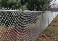China 40x40mm Zinc Coated Chain Link Fence , 1.8mm Diameter Diamond Wire Mesh Fencing for sale