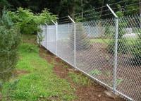 China 40x40mm Zinc Coated Chain Link Fence , 1.8mm Diameter Diamond Wire Mesh Fencing for sale