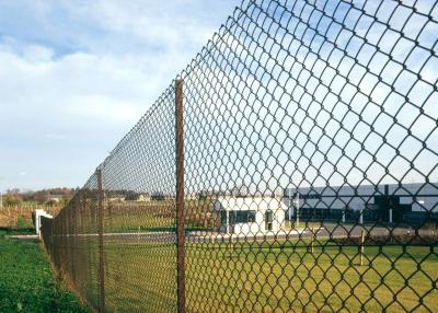China Anti Corrosion Black 2m High Steel Chain Link Fencing With Vinyl Coated for sale
