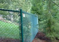 China 5ft High Chain Link Fence , Green PVC Coated Iron Wire Mesh Fence for sale