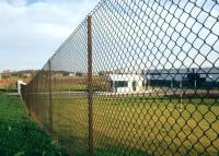 China 5ft High Chain Link Fence , Green PVC Coated Iron Wire Mesh Fence for sale