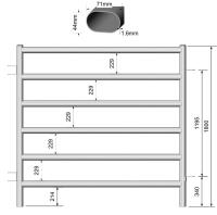 China Metal Sqaure Pipe 1.5x2.1m Heavy Duty Cattle Panel For Farm for sale