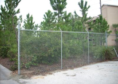 China 3000mm High Galvanized Cyclone Fence , 2.5mm Diameter 9 Gauge Chain Link Fence for sale