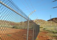 China Barbed Wire Mesh 6ft Height Steel Chain Link Fencing With Hot Dip Galvanized for sale