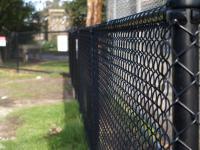 China Black Galvanized 3.0m Height Steel Chain Link Fencing 50mm Pitch for sale