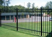 China ISO9001 Black 2.2m Tall Steel Tubular Fencing Anti Climb For Community for sale