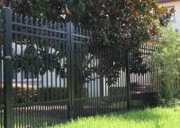 China ISO9001 Black 2.2m Tall Steel Tubular Fencing Anti Climb For Community for sale