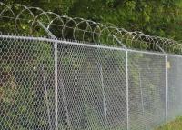 China 25m Length 1.5mm 6 Foot High Chain Link Fence With Galvanized for sale