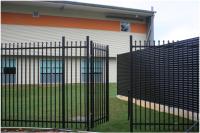 China Residential Wrought Iron Steel Tubular Fencing Rustproof for sale