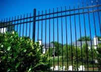 China ISO9001 Steel Tubular Fencing , 2.1x2.4m 3 Rail Steel Fence for sale