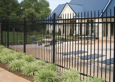 China Metal Anti Corrosion 210cm Tall Flat Top Tubular Fencing For Parks for sale