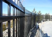 China Metal Anti Corrosion 210cm Tall Flat Top Tubular Fencing For Parks for sale