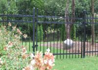 China Metal Anti Corrosion 210cm Tall Flat Top Tubular Fencing For Parks for sale