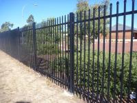 China 2.1m High Security Q195 Pipe Wrought Iron Steel Fence Panels And Posts for sale
