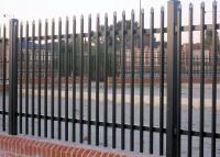China Decorative Wrought Iron Fence Panels , H2.1m 3 Rail Metal Fence for sale