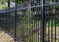 China CE 2 Rails 7ft High Steel Tubular Fencing With Powder Coated for sale