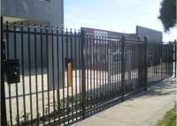 China CE 2 Rails 7ft High Steel Tubular Fencing With Powder Coated for sale