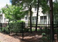 China Q235 Crimp Top 6ft High Steel Tubular Fencing For Yard for sale